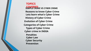 Presentation on cyber crime and prevention | PPTX