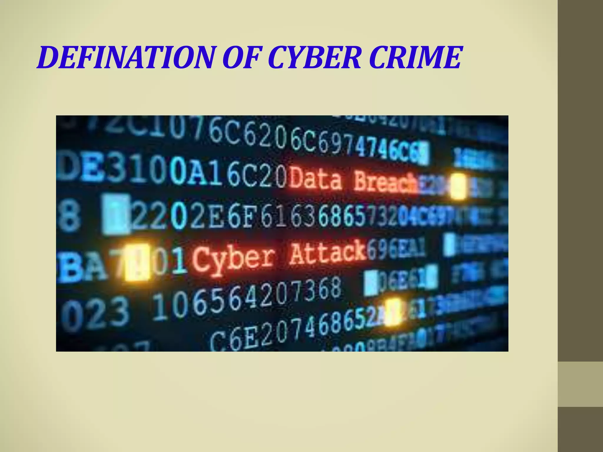 Cyber crime presentation | PPT