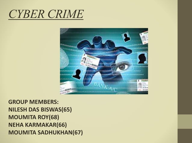 Cyber crime presentation | PPT