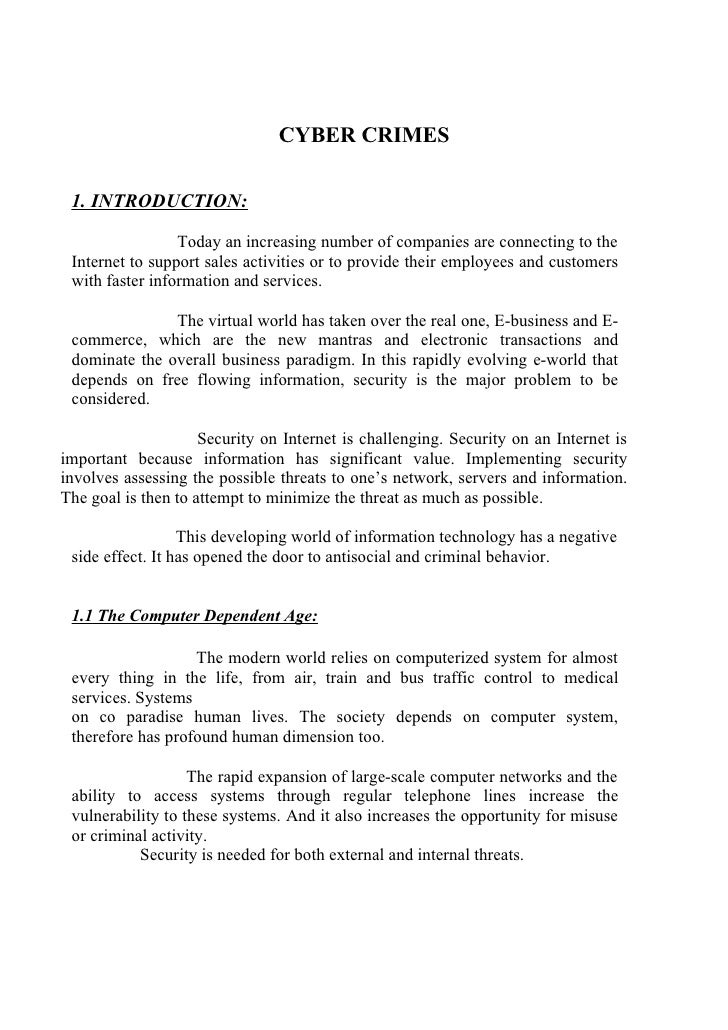 Cybercrimes