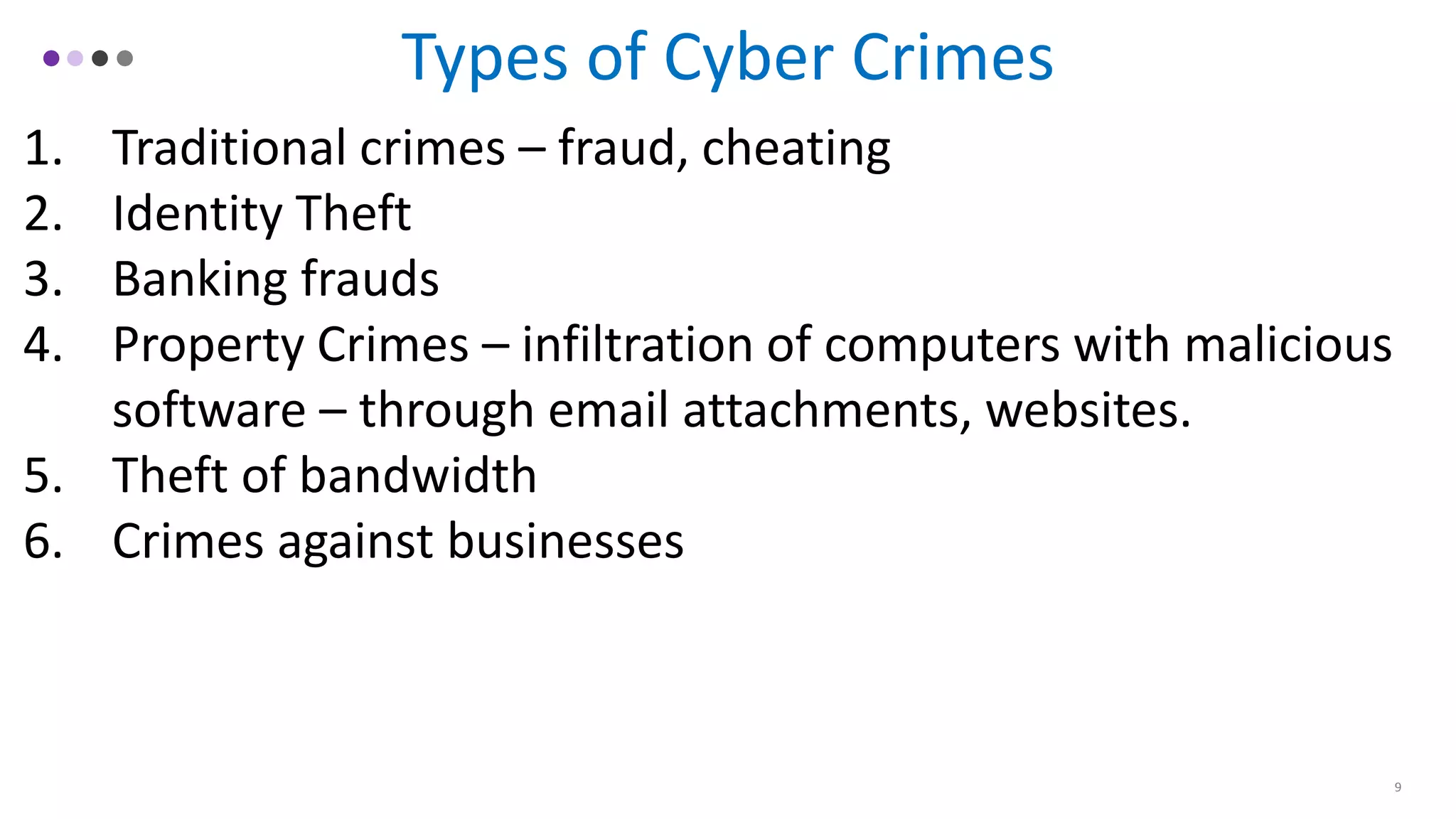 Cyber Crimes - An Introduction | PPSX