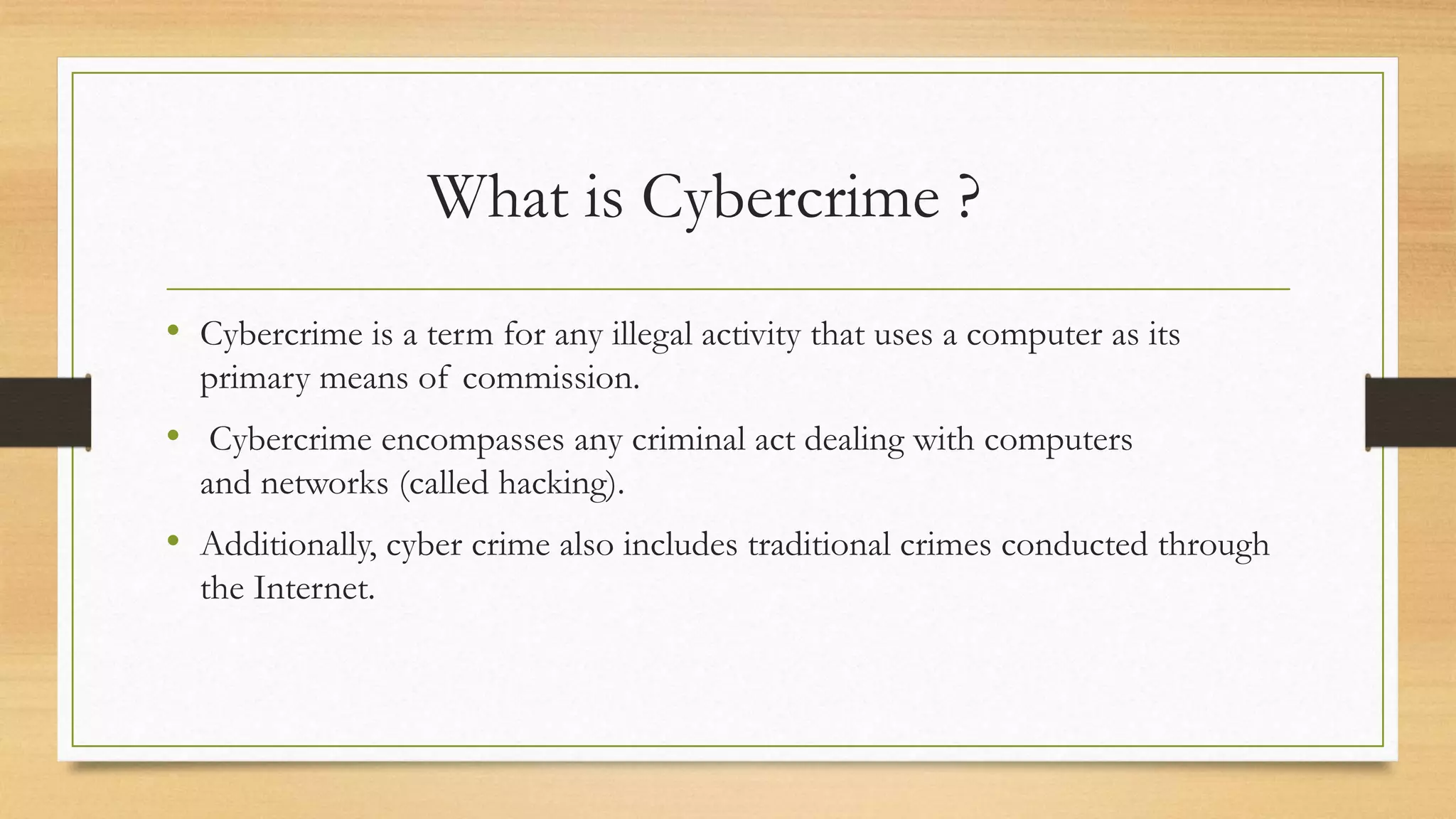 Cybercrime & Security | PPTX