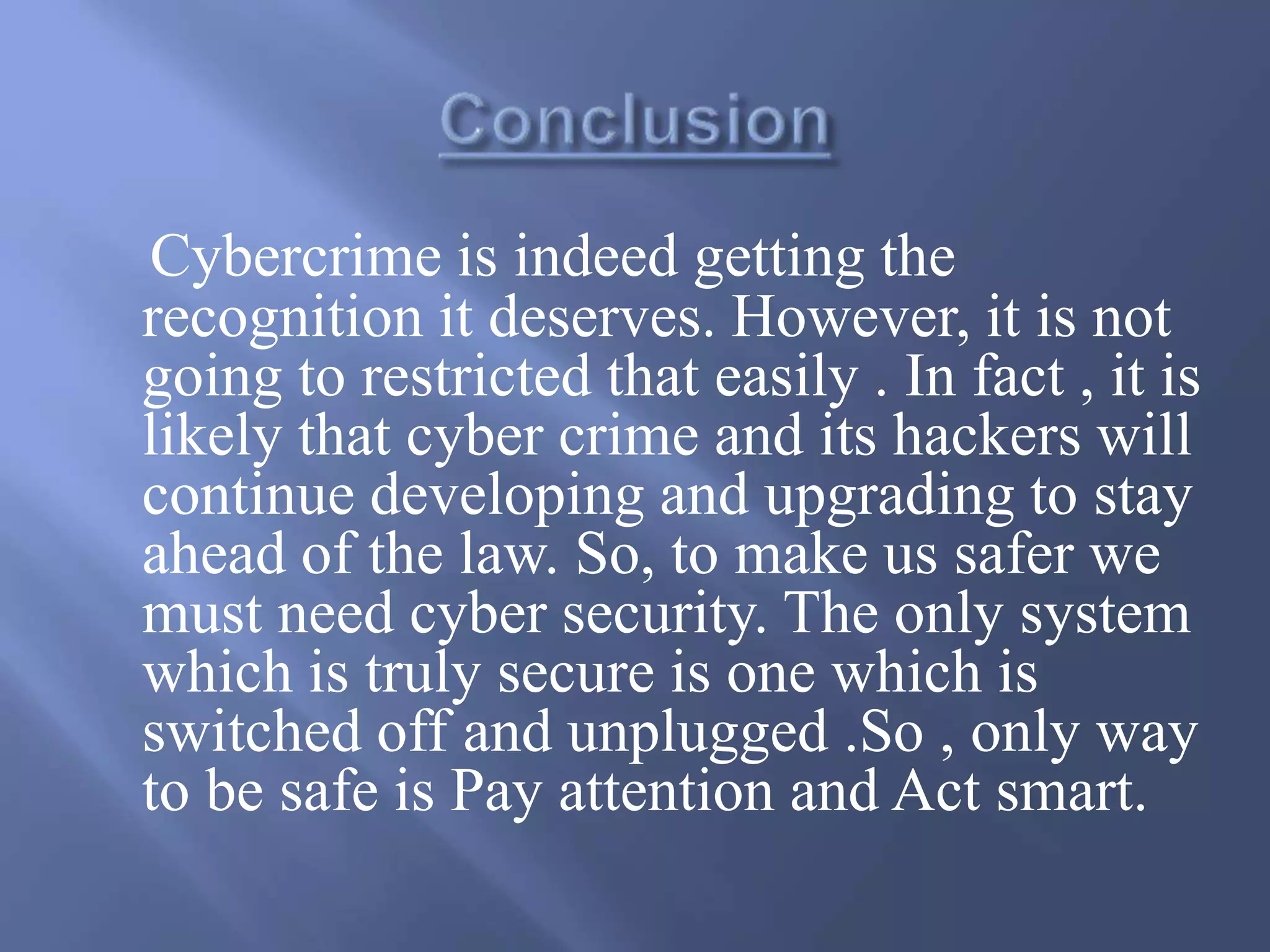 Cyber Crime and Security | PPTX