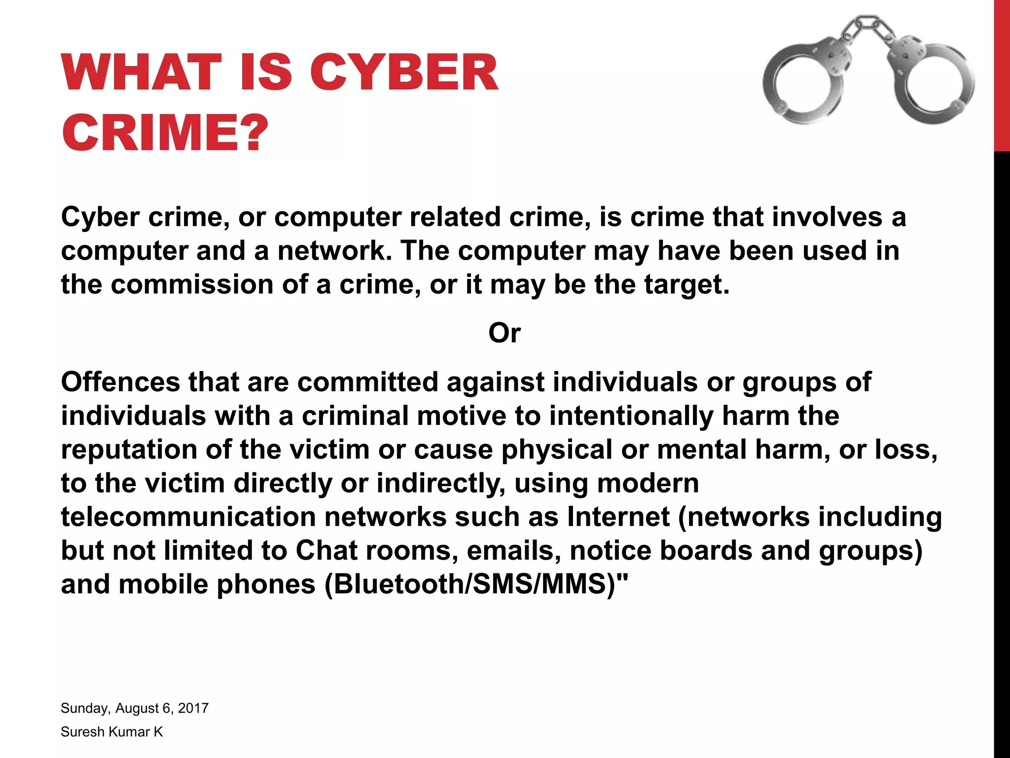 Cyber crime in india | PPTX