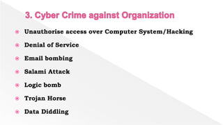 Cyber crimes its classifications and preventions | PPTX