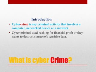 Cyber crimes presentation | PPTX