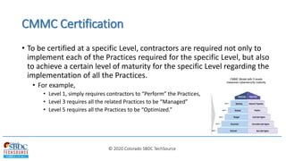 Cybersecurity Maturity Model Certification | PDF