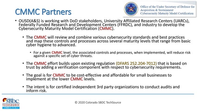 Cybersecurity Maturity Model Certification | PDF