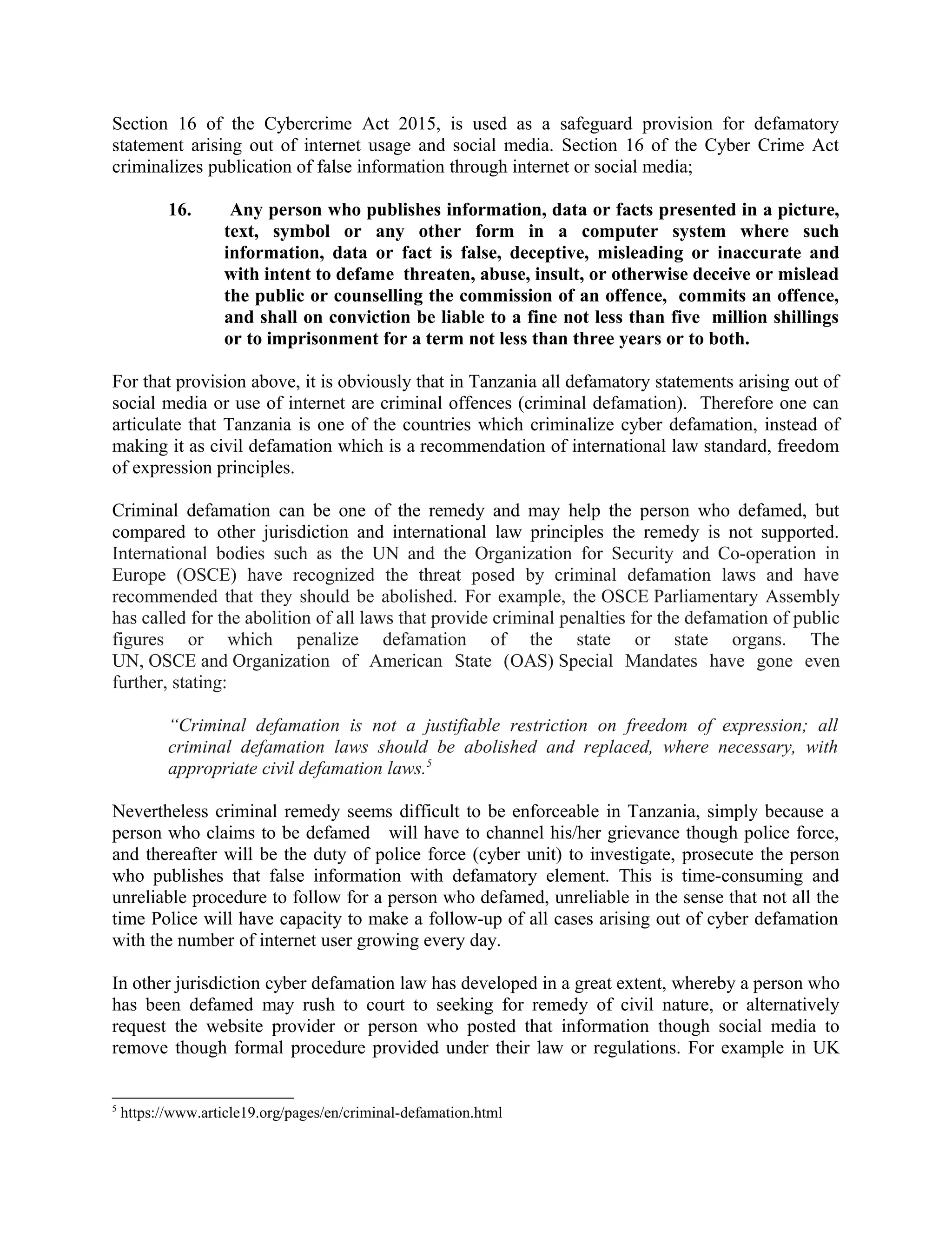 DEFAMATION IN SOCIAL MEDIA (CYBER DEFAMATION) LEGAL PERSPECTIVE IN ...