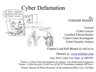 Cyber defamtion | PPTX | Internet | Computing