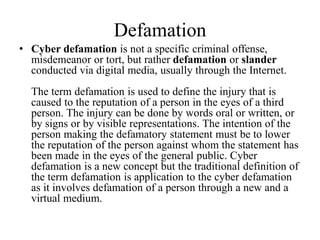 Cyber Defamation