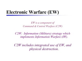 Cyber defense electronic warfare (ew) | PDF