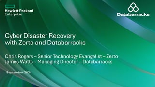 Cyber Disaster Recovery with Zerto and Databarracks.pdf | Cloud ...
