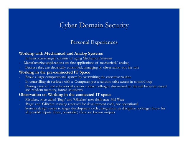 Cyber Domain Security