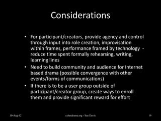 Cyberdrama and digital drama | PPT