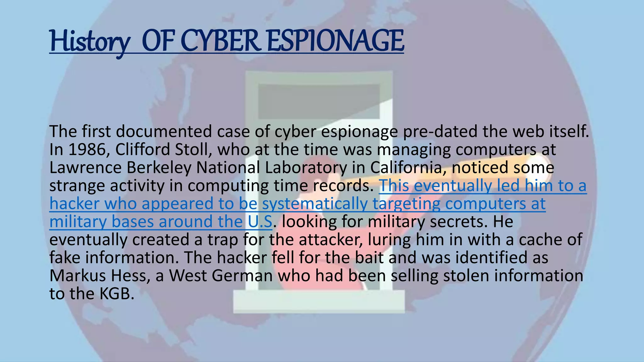 Cyber espionage | PPTX