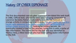 Cyber espionage | PPTX