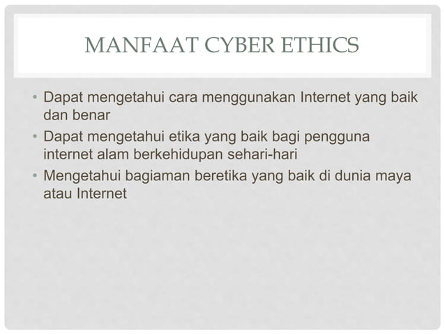 Cyber Ethics | PPT