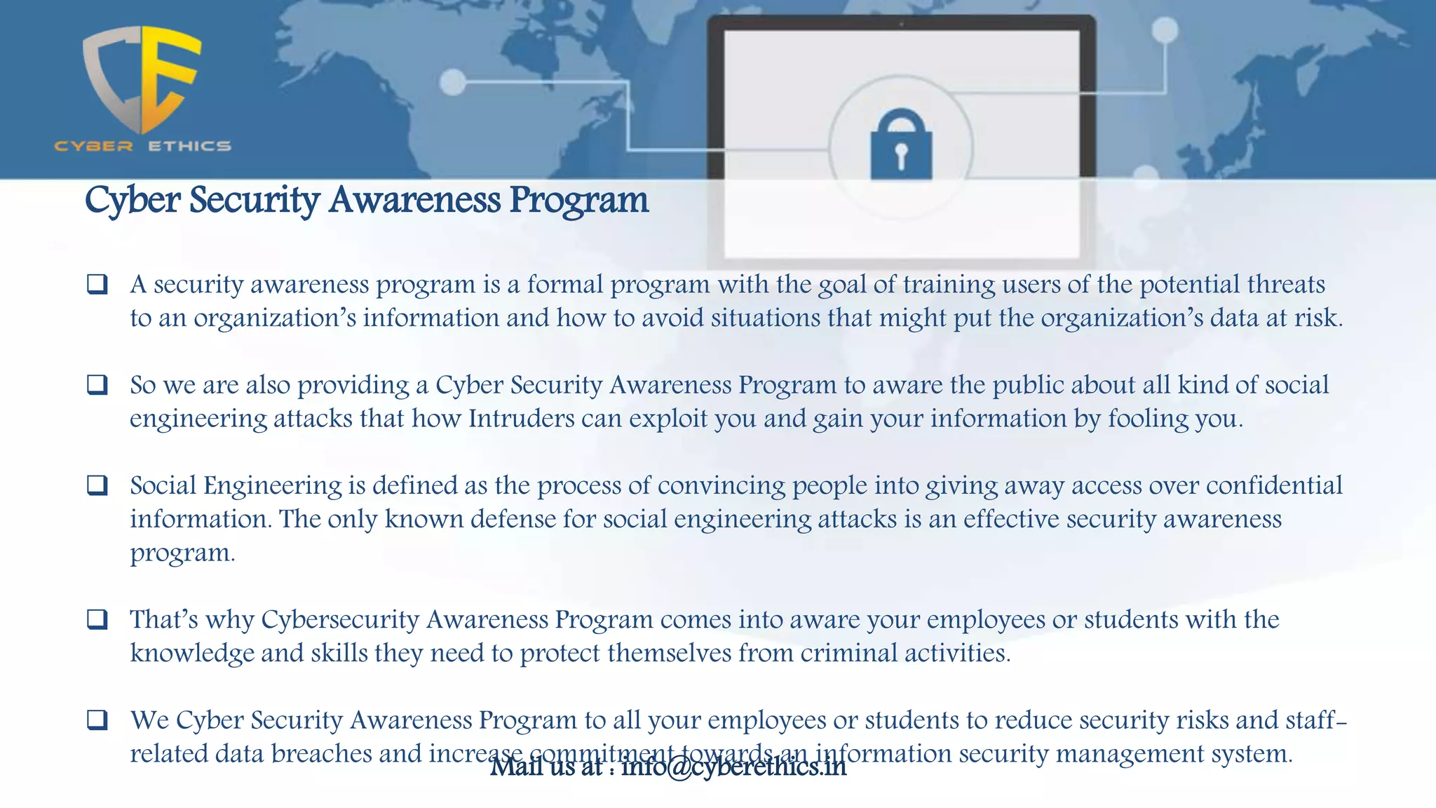 Cyber Ethics: Cyber Security Services | VAPT and WAPT | PPT