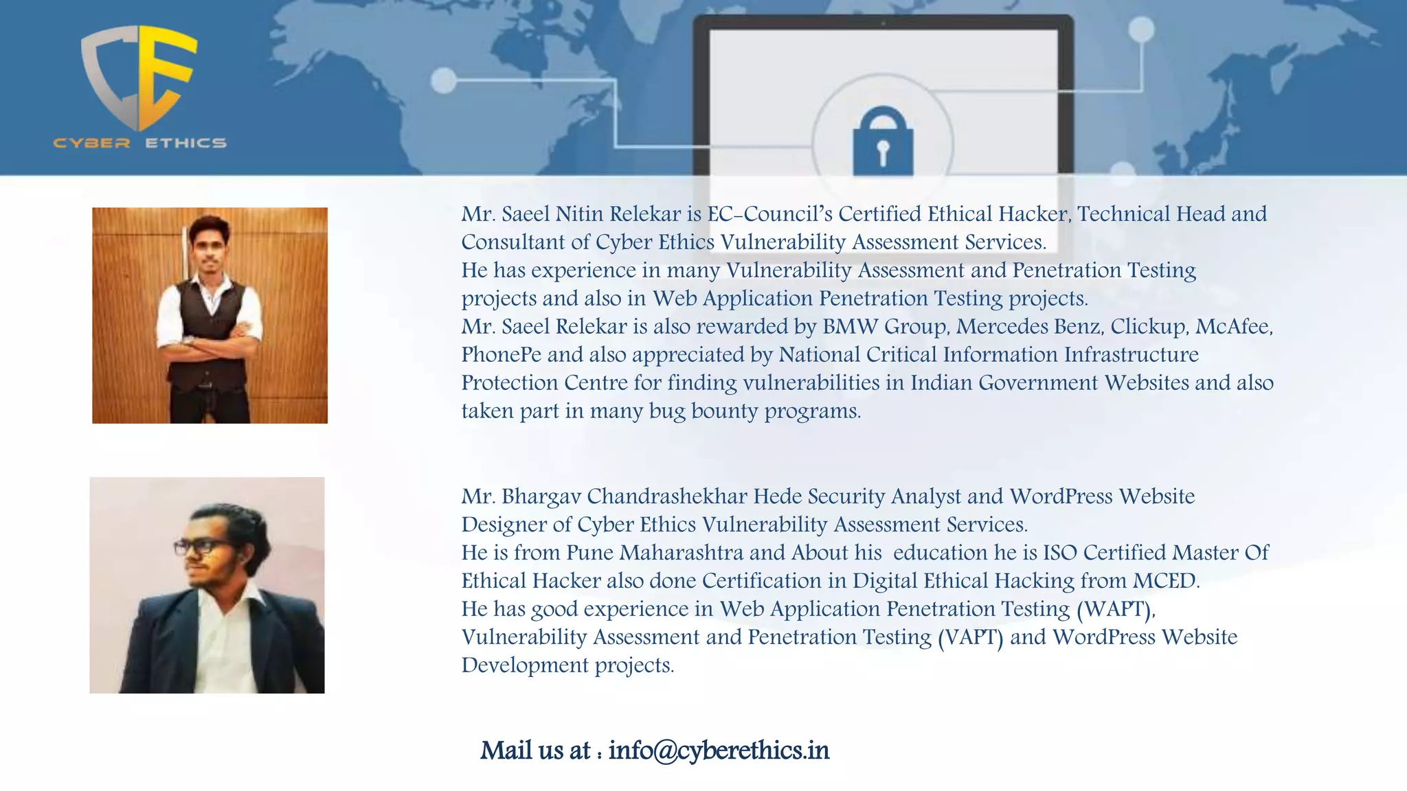 Cyber Ethics: Cyber Security Services | VAPT and WAPT | PPT