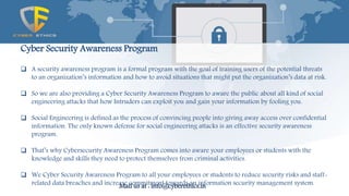 Cyber Ethics: Cyber Security Services | VAPT and WAPT | PPT