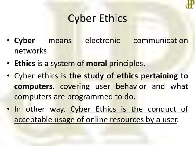 An Introduction to Cyber Ethics | PPTX | Shareware and Freeware ...