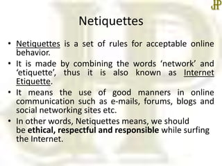 An Introduction to Cyber Ethics | PPTX