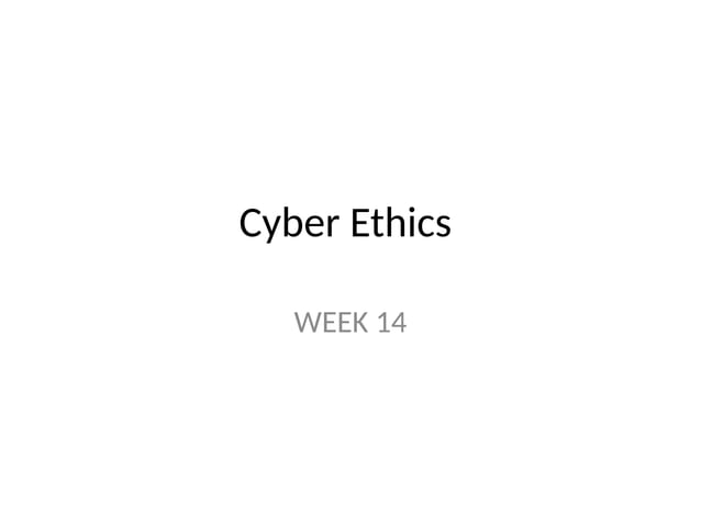 Cyber Ethics and Social Media Ethics .pptx