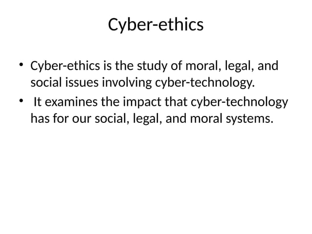 Cyber Ethics and Social Media Ethics .pptx