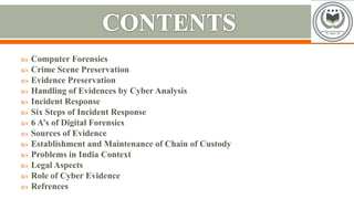 Cyber evidence at crime scene | PPTX