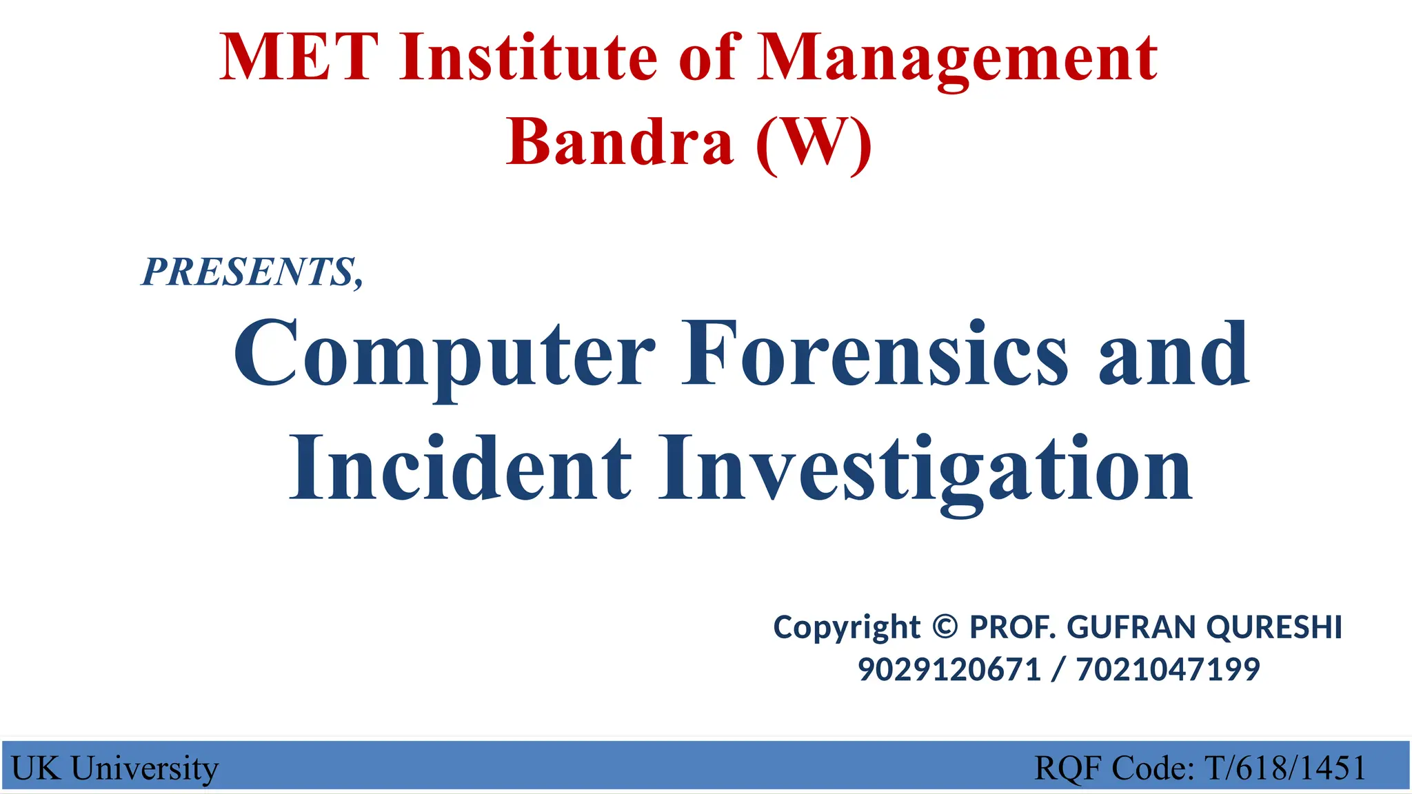 Computer forensic presentation and roles of first responder | PPT