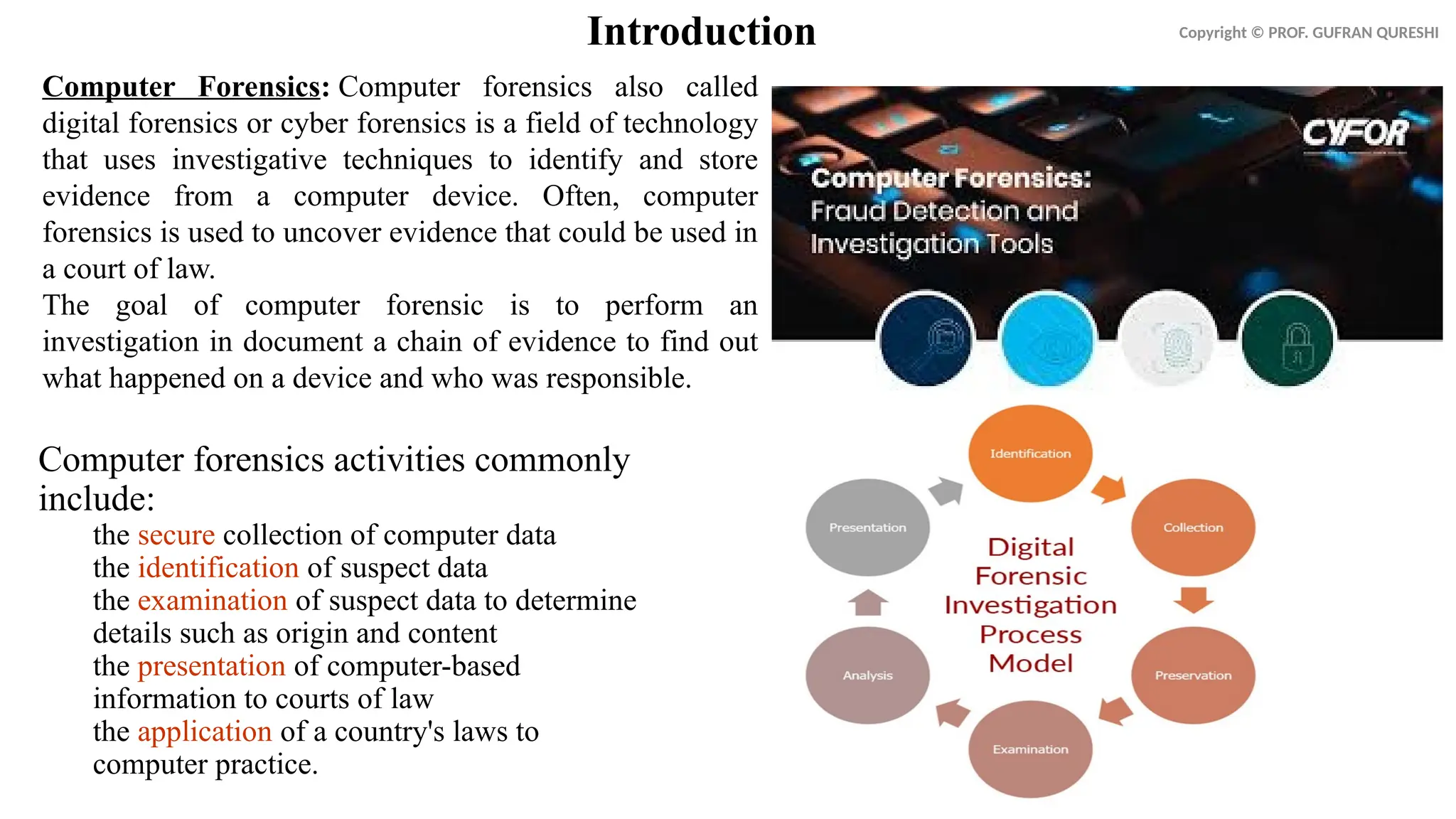 Computer forensic presentation and roles of first responder | PPT