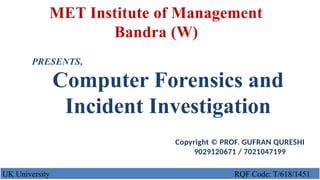Computer forensic presentation and roles of first responder | PPT