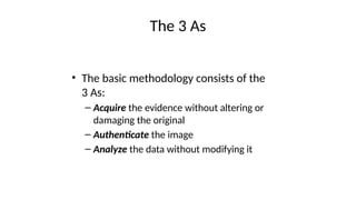 Computer forensic presentation and roles of first responder | PPT