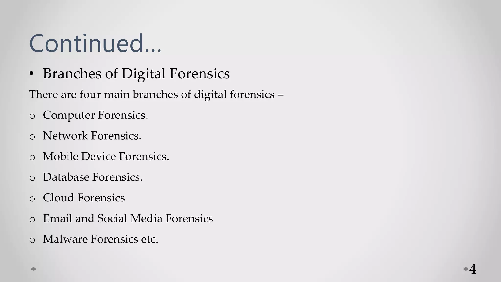 Cyber forensic investigation & Analysis | PPTX | Databases | Computer Software and Applications