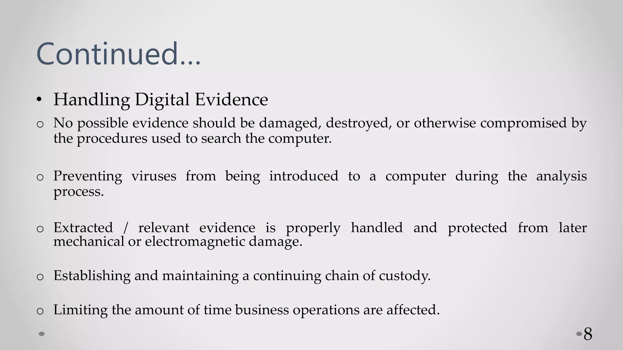 Cyber forensic investigation & Analysis | PPTX | Databases | Computer Software and Applications