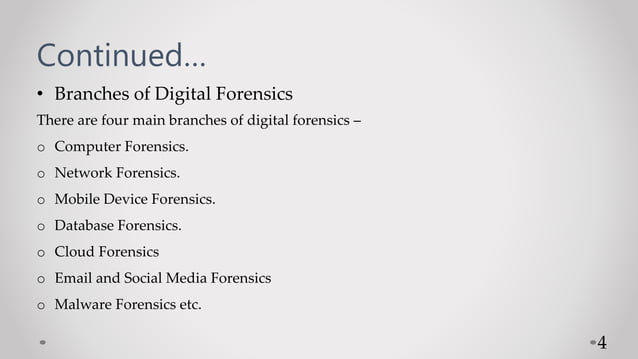 Cyber forensic investigation & Analysis | PPTX | Databases | Computer Software and Applications