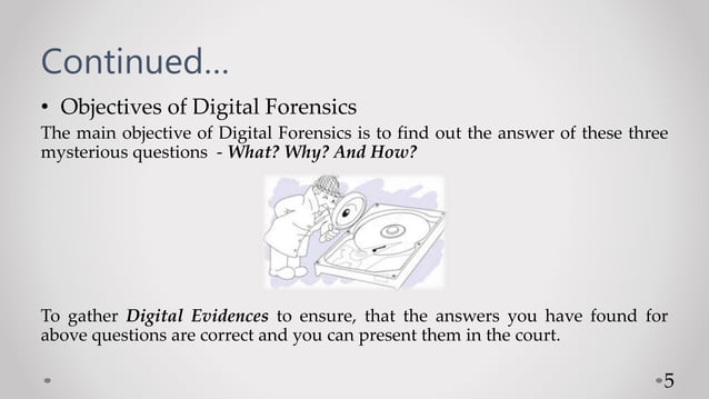 Cyber forensic investigation & Analysis | PPTX | Databases | Computer Software and Applications