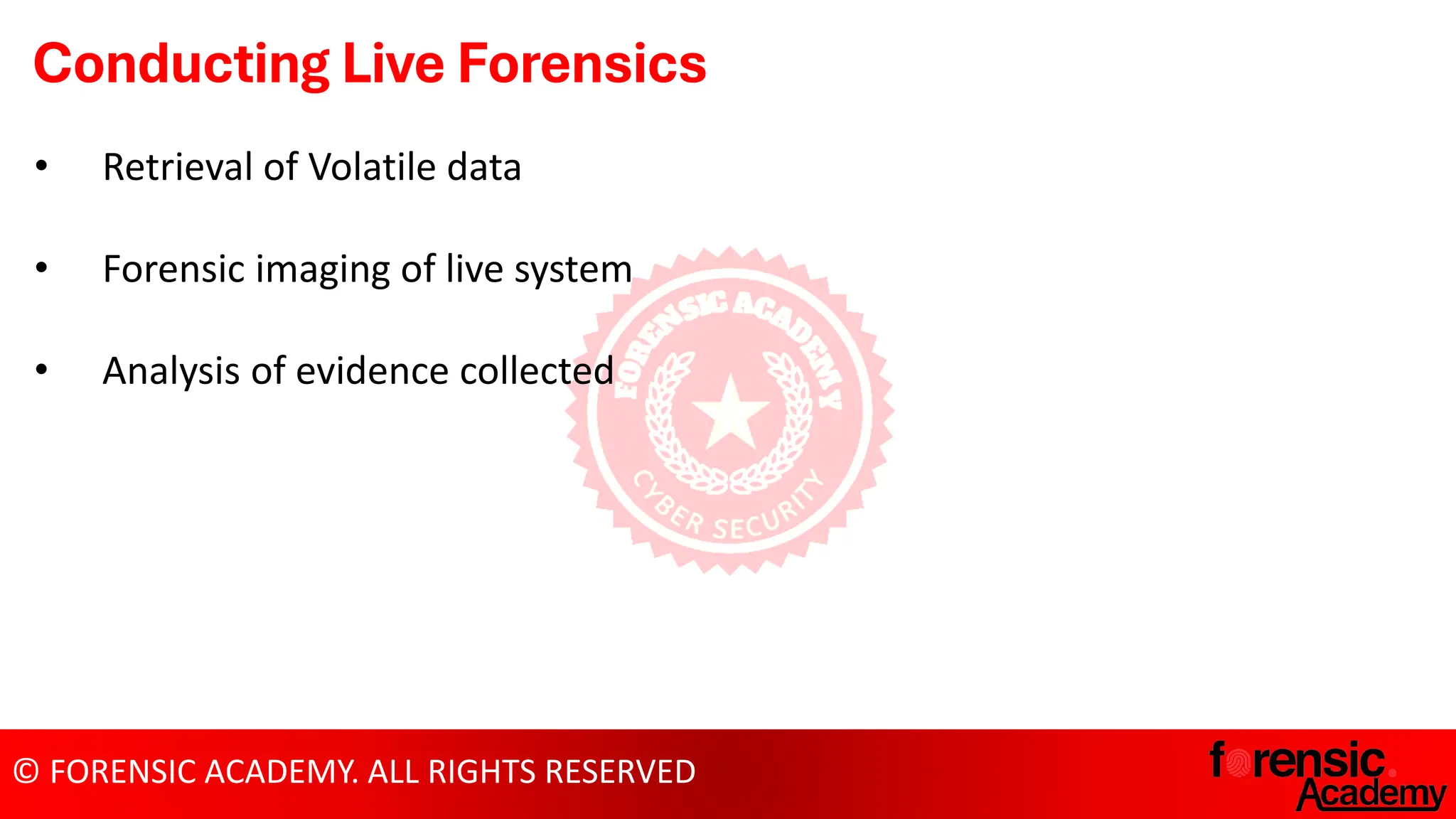 Cyber Forensics training by Forensic Academy | PDF