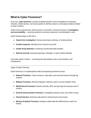 Cyber Forensics: The Most Definitive Guide | PDF
