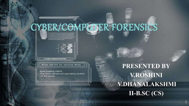 Cyber forensics ppt | PPTX | Operating Systems | Computer Software and Applications