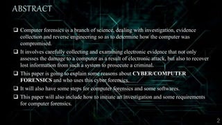 Cyber forensics ppt | PPTX