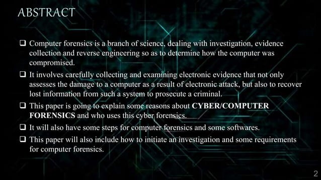 Cyber forensics ppt | PPTX | Operating Systems | Computer Software and Applications