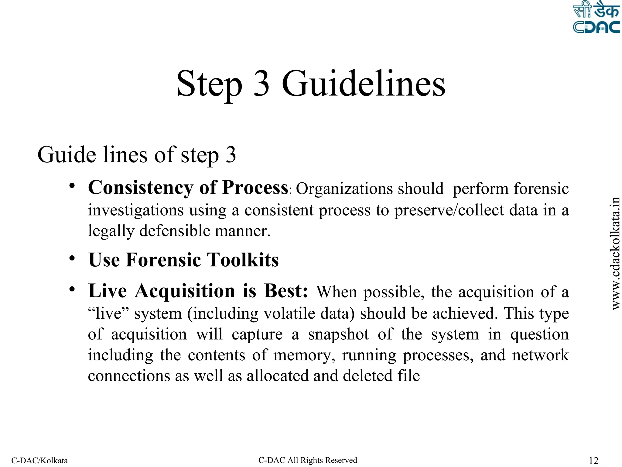 Cyber forensic standard operating procedures | PPT