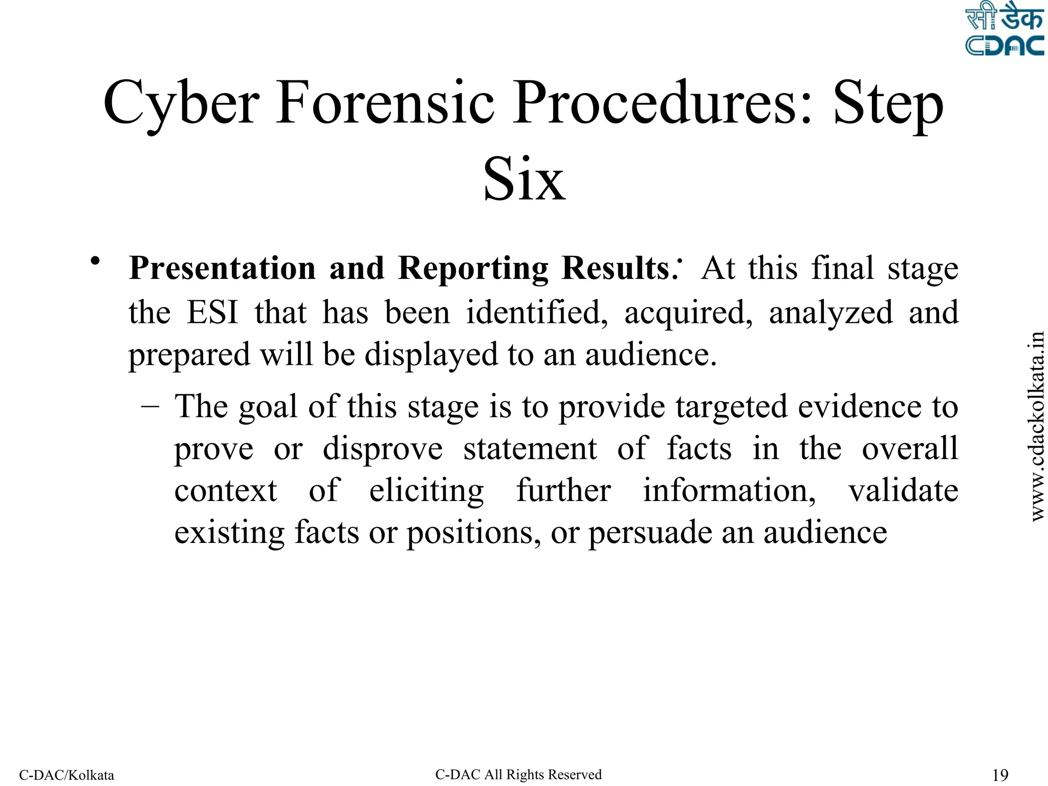 Cyber forensic standard operating procedures | PPT