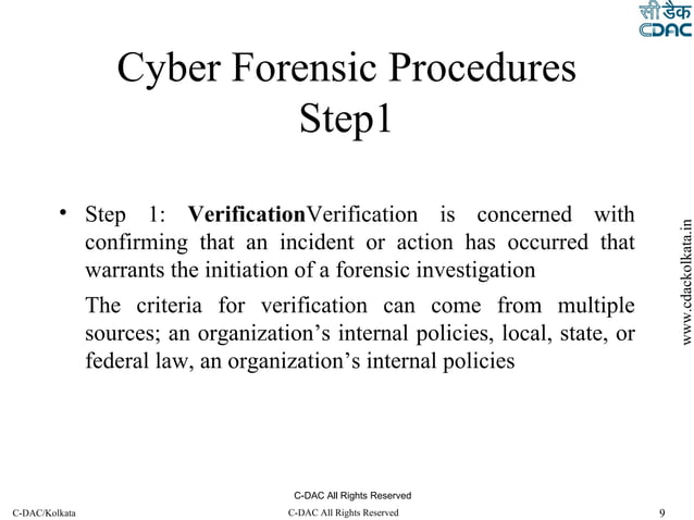 Cyber forensic standard operating procedures | PPT