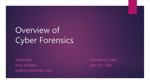 Cyber Forensics Overview | PPTX | Operating Systems | Computer Software and Applications