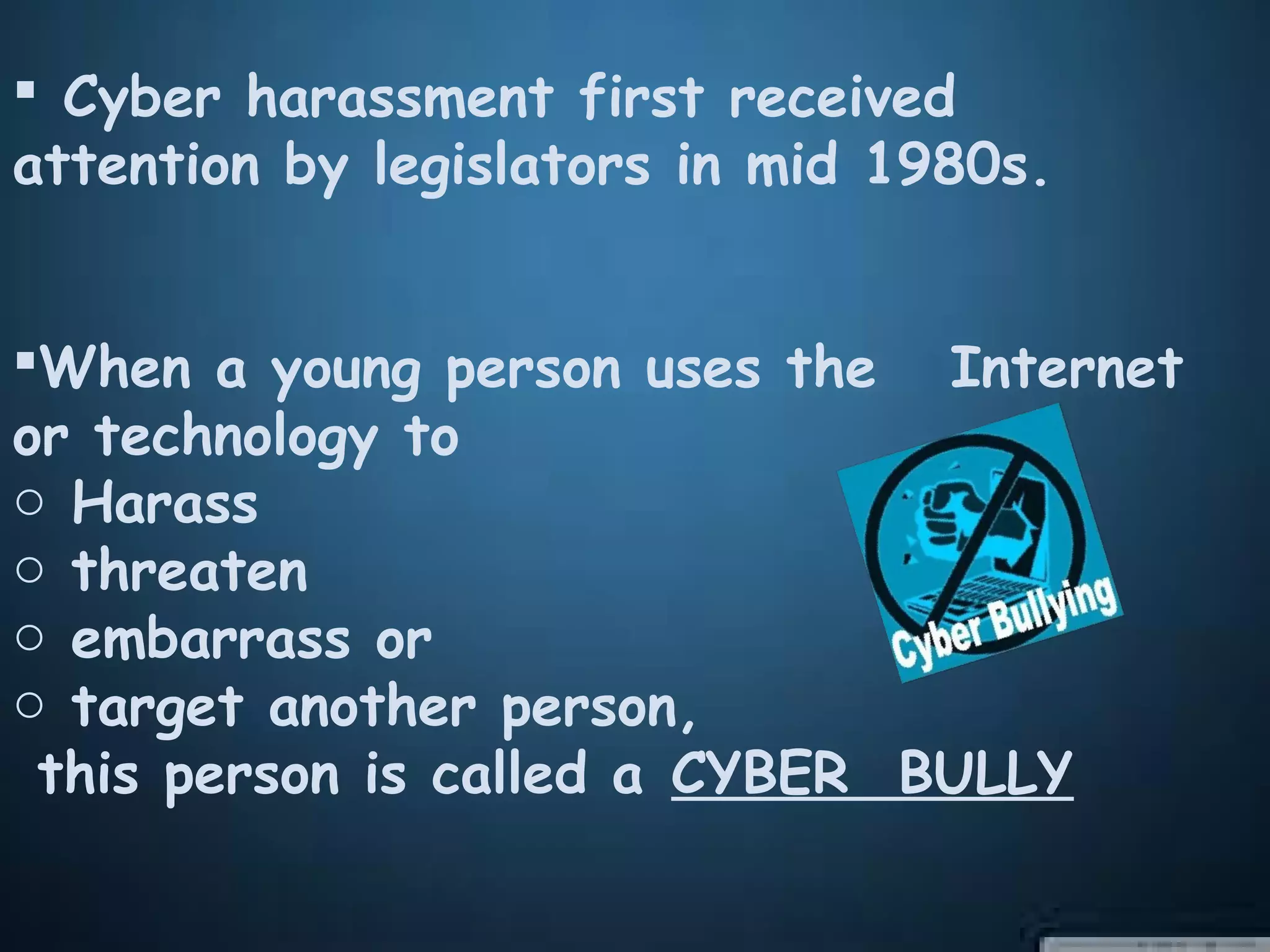 Cyber harassment ppt umt | PPT