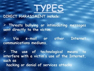 Cyber harassment ppt umt | PPT