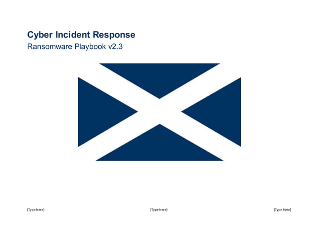 Cyber+incident+response+ +generic+ransomware+playbook+v2.3 | DOCX